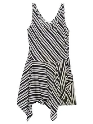 IRO PARIS Unya Striped Asymmetric Mini Dress