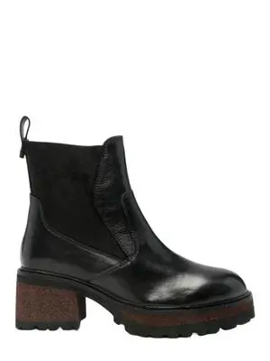 CAFÈNOIR Panelled Leather Ankle Boots