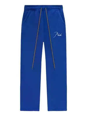 Rhude Logo-embroidered Drawstring Track Pants - Blue