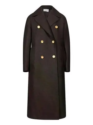 Harris Wharf London Notched-lapel Double-breasted Coat - Brown
