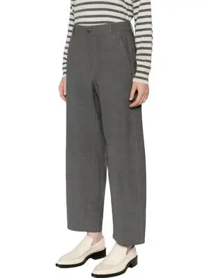 BRUNELLO CUCINELLI Contrast-topstitched Straight-leg Trousers