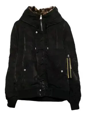 Fendi Fur-trim Padded Jacket - Black