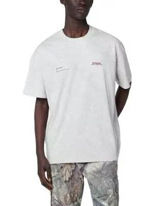 REPRESENT Logo-print Cotton T-shirt - Grey