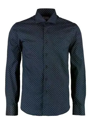 THE (ALPHABET) Printed Cotton Shirt - Blue