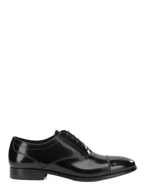 FABI Cap-toe Lace-up Oxford Shoes - Black