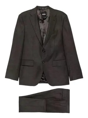 BOSS Jeckson Notched-lapel Single-breasted Suit - Brown