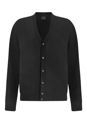 Paul & Shark Button-up Merino Wool Cardigan - Black