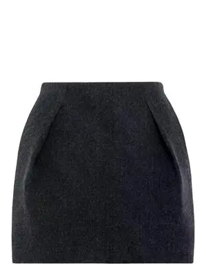 TELA Nina Pleated Mini Skirt - Grey