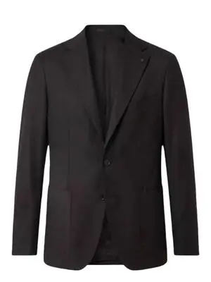 Tagliatore Single-breasted Wool Blazer - Brown
