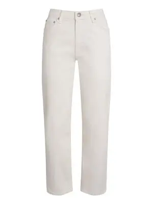 Rag & Bone Harlow Mid-rise Straight Jeans - White