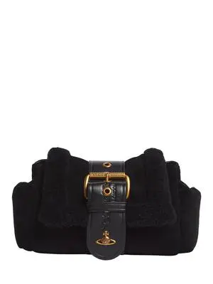 VIVIENNE WESTWOOD Suede Hazel Treasure Clutch Bag
