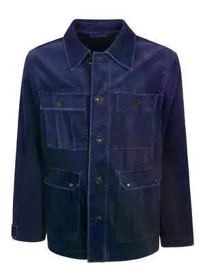 Paul Smith Corduroy Pocket-detail Jacket - Blue