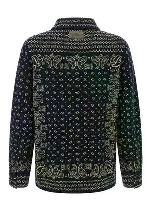 Guest In Residence Wild Rag Jacquard-knit Cashmere Shirt - Blue