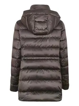 MOORER Delia-se3 Quilted Hooded Coat - Brown