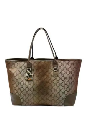 Gucci 2016-2026 Gg Lurex Heart Bit Tote Bag - Brown