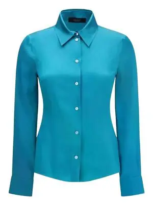 Gucci Silk Satin Shirt - Blue