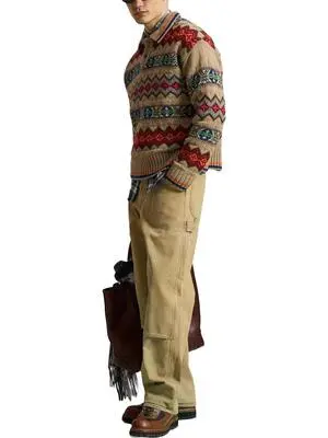 Polo Ralph Lauren Fair Isle-knit Polo-collar Sweater - Brown