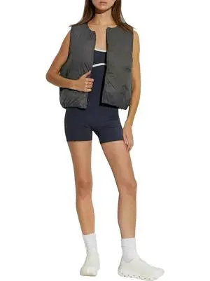 RETHINKIT STUDIOS Insulated Logo-embroidered Reversible Gilet - Grey