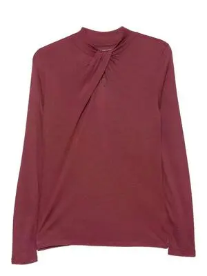 Majestic Filatures Twist-detail Keyhole-neck Top - Red