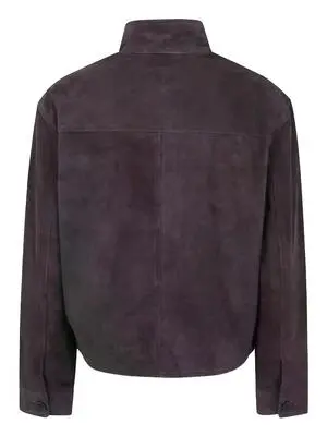 JCSOPHIE Praia High-neck Suede Jacket - Brown