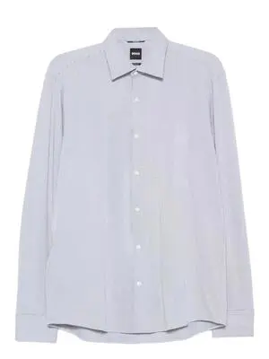 BOSS Micro-stripe Buttoned Shirt - White