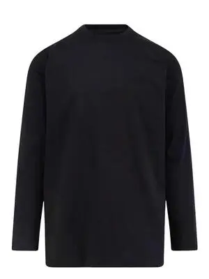 Adidas Y-3 Logo-print Long-sleeve T-shirt - Black