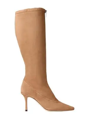 JIMMY CHOO Jozi 85 Suede Knee-high Boots - Brown