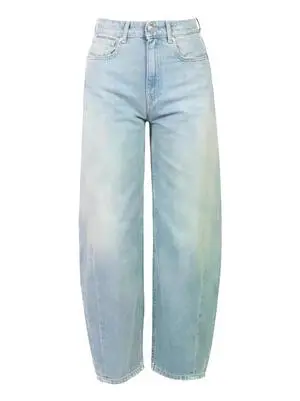 VICOLO Faded Wide-leg Jeans - Blue