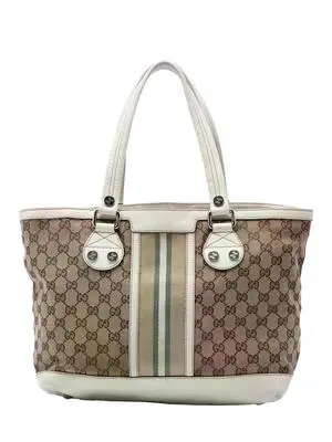 Gucci 2016-2026 Small Gg Canvas Web Libeccio Sunset Tote Bag - Neutrals