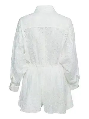 ZIMMERMANN Crush Logo-embroidered Playsuit