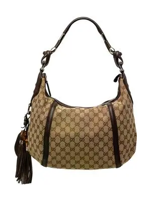 Gucci 2000-2015 Gg Canvas Techno Horsebit Hobo Bag - Neutrals