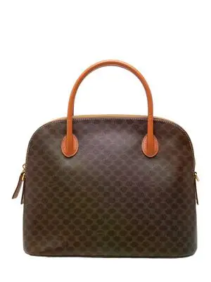CELINE 1997 Macadam Coated Canvas Dome Handbag