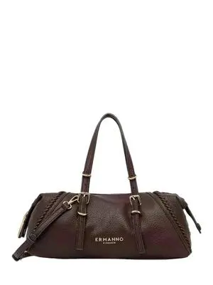 Ermanno Scervino Braided-trim Shoulder Bag - Brown