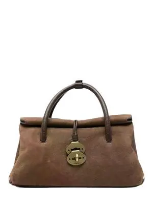 ZANELLATO Small Dotta Jones Stud-embellished Tote Bag Brown