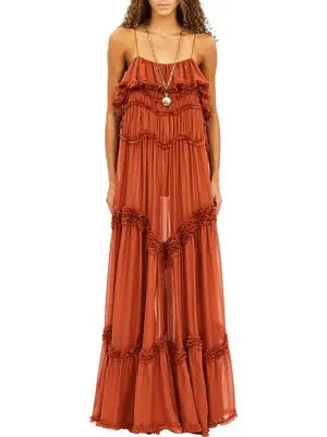 Ulla Johnson Naia Tiered Gown - Clay