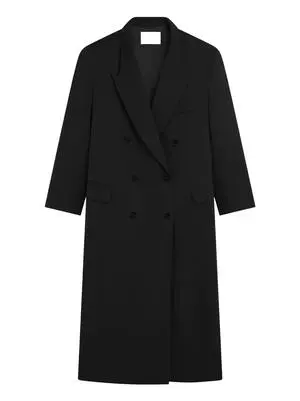 THE FRANKIE SHOP Jane Double-breasted Coat - Black