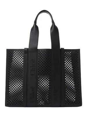 CHLOÉ Woody Cut-out Detailing Leeather Tote Bag
