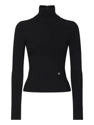 Dolce & Gabbana Ribbed Knit Turtleneck - Black