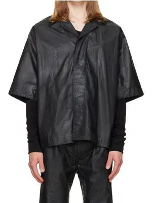 JULIUS Coated Kite Shirt - Black