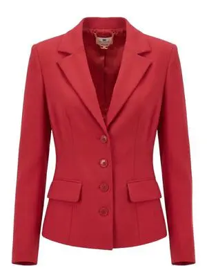 Elisabetta Franchi Single-breasted Blazer With Lapels - Red