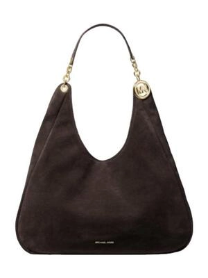 Michael Kors Ellie Large Suede Shoulder Bag - Brown