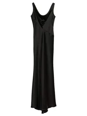 AMSALE Bias Cut Cowl Neck Maxi Dress