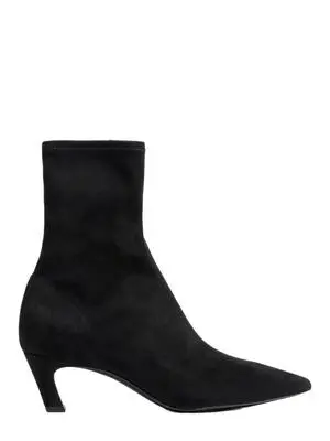Ash Viva Pointed-toe Heeled Ankle Boots - Black