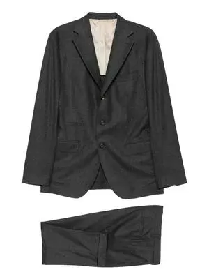 Eleventy Single-breasted Notched-lapel Suit - Grey