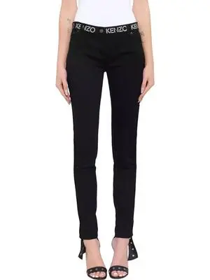 KENZO Logo-waistband Skinny Trousers