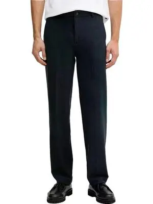 LINDBERGH Pressed-crease Tailored Trousers - Blue