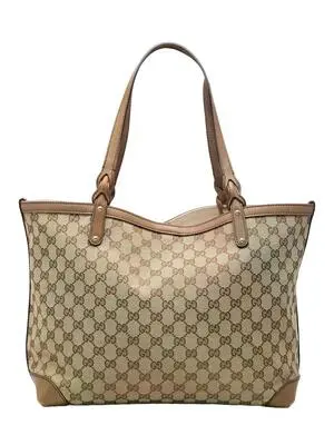 GUCCI 2000-2015 Medium Gg Canvas Craft Tote Bag