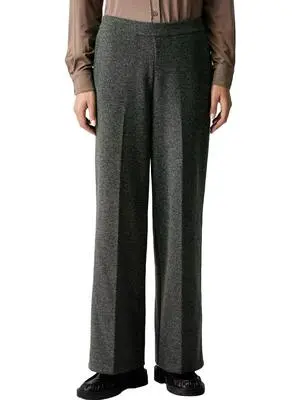 Marc O'polo Pressed-crease Wide-leg Trousers - Grey