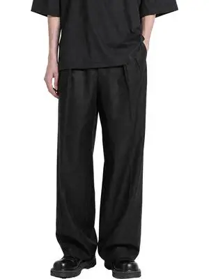 Comme Des Garçons Pleated Wool Trousers - Black