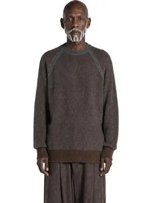 ZIGGY CHEN Oversized Raglan Sweater - Brown